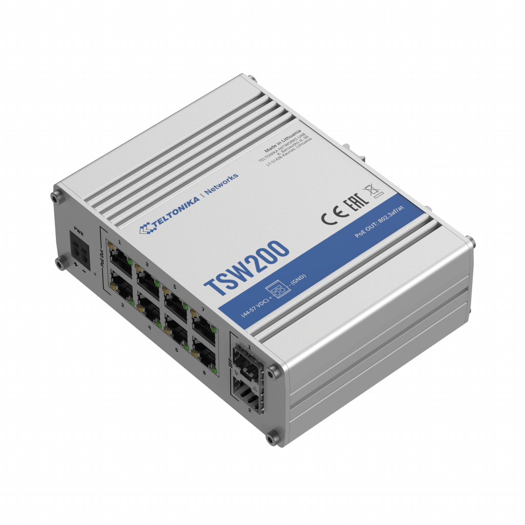 TSW200000050 - Unmanaged switch, 8xGbE PoE/PoE+ y 2xSFP 1000BaseX ...